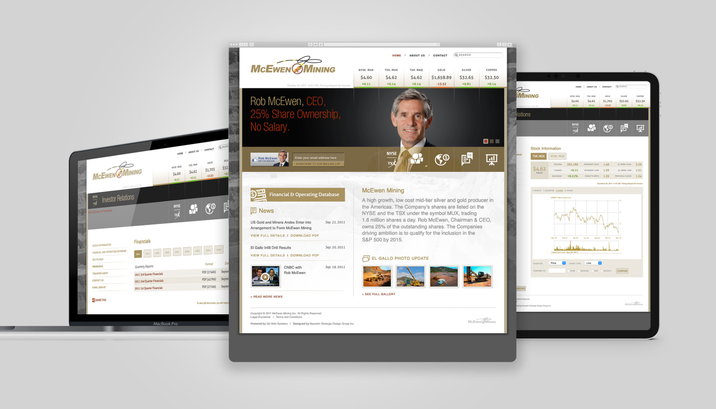 McEwen Mining - Baustein